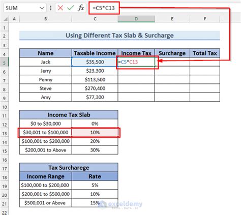 How To Calculate Income Tax On Salary With Example In Excel