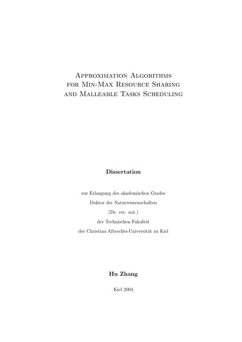 pdf approximation algorithms for min max resource sharing and malleable tasks scheduling