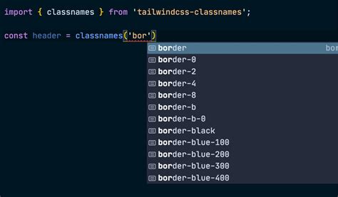 tailwindcss classnames