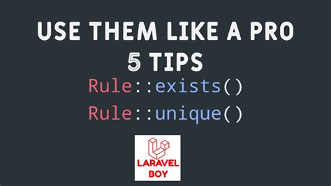 perfecting data validation in laravel expert tips on using existence and uniqueness rules youtube