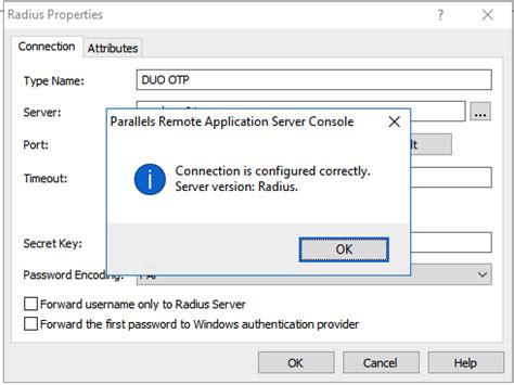 KB Parallels Configuring Parallels RAS To Work With DUO RADIUS MFA