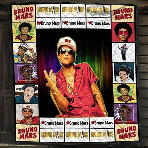 Bruno Mars Singer I Love Bruno Mars T For Fan Quilt Blanket Corethermax