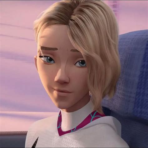 An Animated Woman With Blonde Hair And Blue Eyes