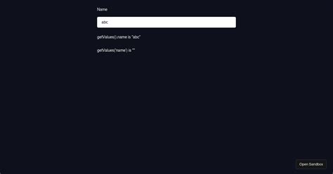 React Hook Form UseForm Template Codesandbox