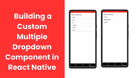 creating multiple custom dropdowns in react native selecting technology and gender by amol