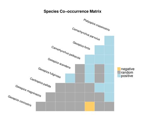 Ggplot2 Heat Map Showing The Positive And Negative Species Associations