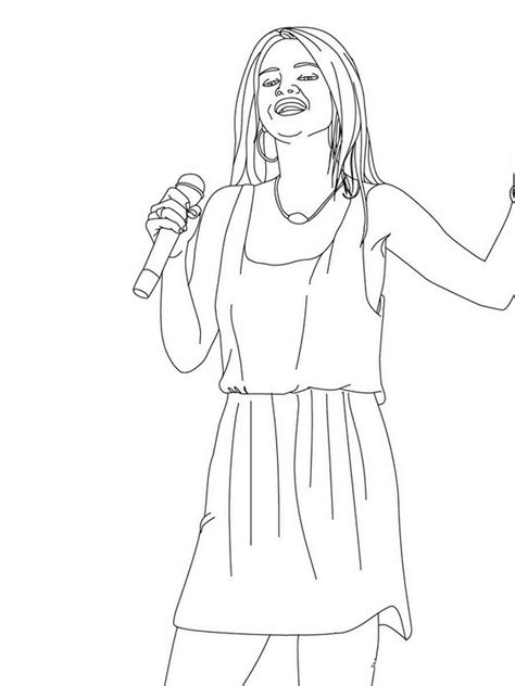 Selena Gomez Coloring Pages Free Printable 11592 The Best Porn Website