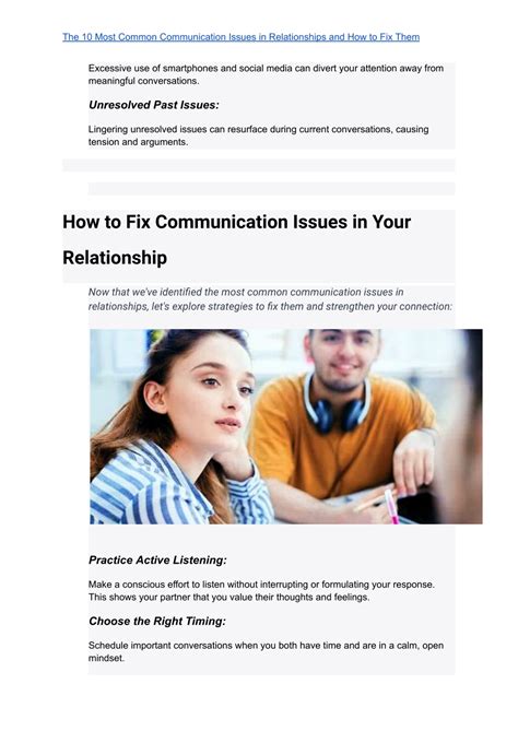 PPT The 10 Most Common Communication Issues In Relationships And How