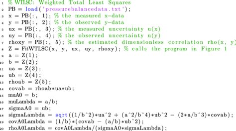gnu octave matlab script file using the function file fitwtlsc m to download scientific diagram