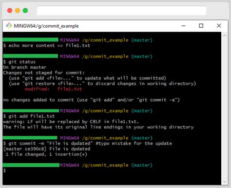 Git Commit Command List