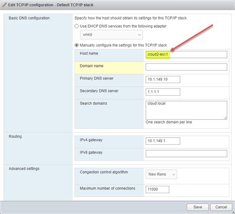 ESXi Change Hostname With GUI And Command Line