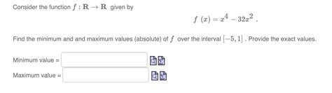 solved consider the function f r→r given by f x x4−32x2