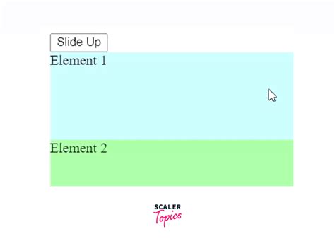 jquery slideup method scaler topics