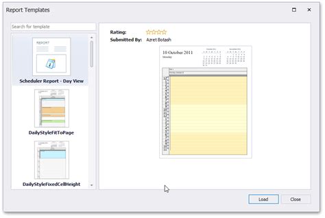 scheduler report templates wpf controls devexpress documentation