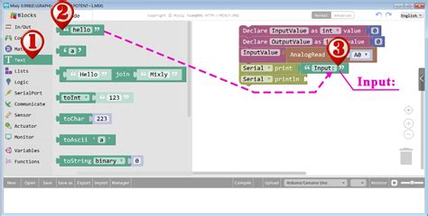 graphical programming kit for learn coding with arduino ide6 potentiometer control led light