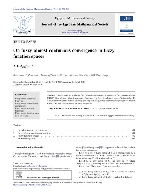 pdf on fuzzy almost continuous convergence in fuzzy function spaces