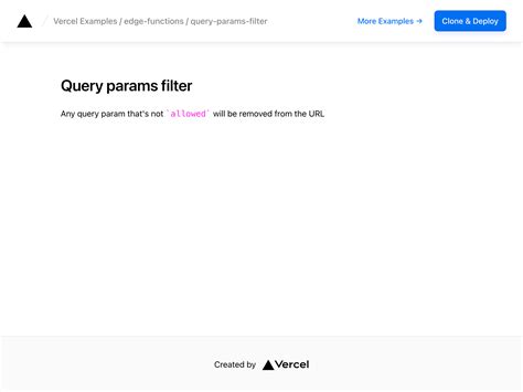 filtering query parameters vercel