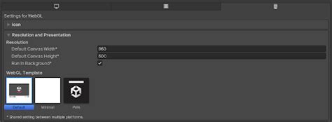 Unity Manual WebGL Templates