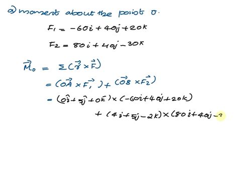 solved using cartesian vector notation determine the resultant moment of the two forces a