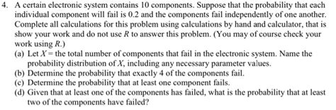 solved 4 a certain electronic system contains 10