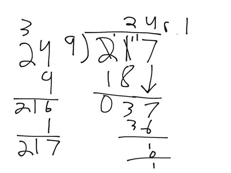 how to do the division algorithm math showme
