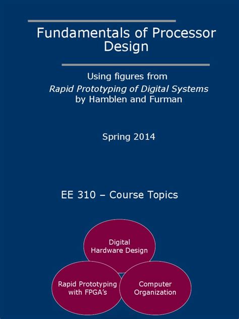 fundamentals of processor design using figures from by hamblen and furman download free pdf
