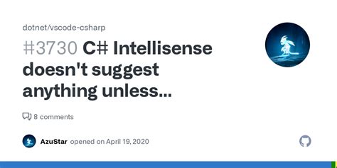 c intellisense doesn t suggest anything unless namespace explicitly used · issue 3730 · dotnet