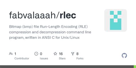 GitHub Fabvalaaah Rlec Bitmap Bmp File Run Length Encoding RLE