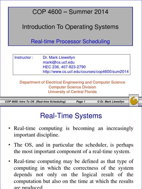 real time scheduling 5 scheduling computing real time computing