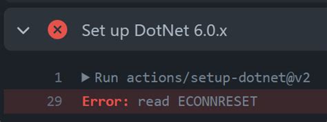 Repeated ECONNRESET Errors In Setup Dotnet Action Issue 333