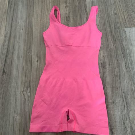 Neon Pink Bodysuit Very Flattering Depop