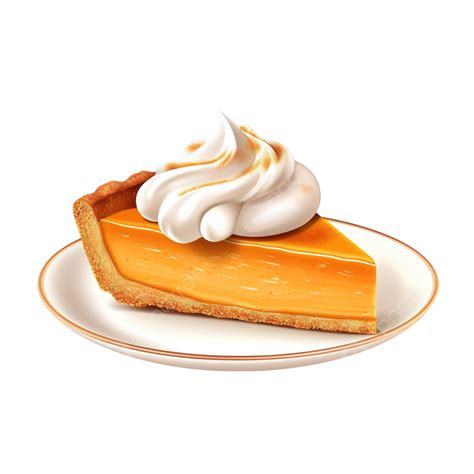 Pumpkin Pie With Whipped Cream Traditional Thanksgiving Dessert Cake Piece Pumpkin Pie Cake