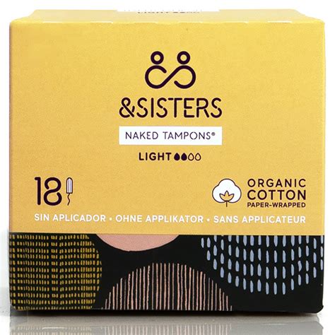 Andsisters Naked Tampons Light Pack Of 18 Andsisters