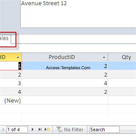 ms access tab control in form tables or subform access database and templates