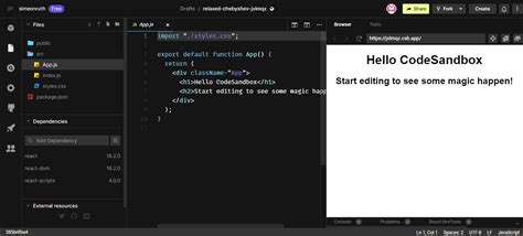 the only tool you ll need codesandbox