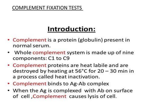 complement fixation tests ppt