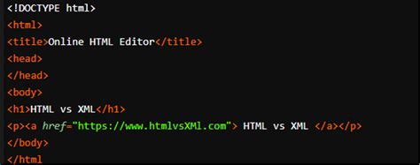 HTML Vs XML