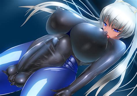 Rule 34 Blue Eyes Bodysuit Breast Licking Breasts Bulge Cameltail Dark Skin Erect Nipples