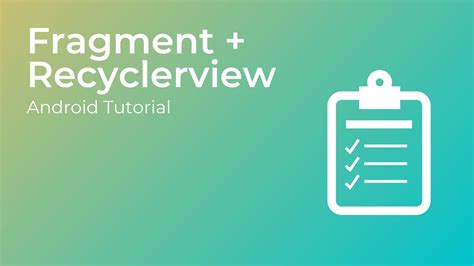Recyclerview In Fragment Android Tutorial YouTube