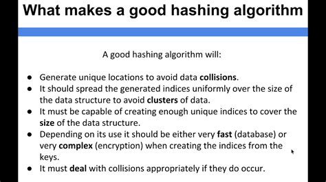Data Structure Fundamentals What Makes A Good Hashing Algorithm YouTube