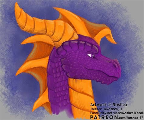 Spyro Painty Portrait By RosheaTFreak Fur Affinity Dot Net