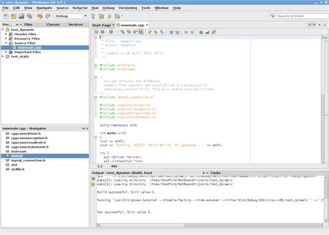 21 4 5 Создание mysql connector c Приложения linux с netbeans