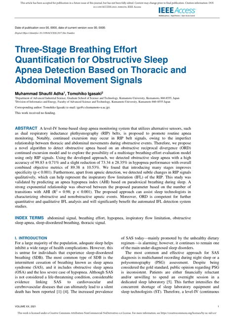 pdf three stage breathing effort quantification for obstructive sleep apnea detection based on