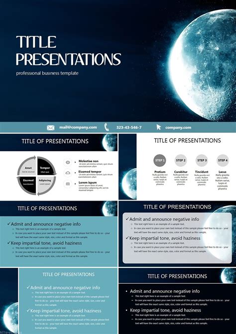 Moon PowerPoint Template Keynote Template Powerpoint Templates