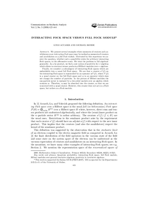 pdf interacting fock space versus full fock module luigi accardi