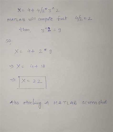 [solved] what value does variable x have when the following matlab course hero