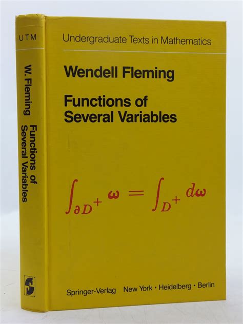stella and rose s books functions of several variables written by wendell fleming et al stock