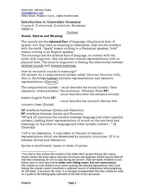 introduction to generative grammar sound syntax and meaning pdf syntax linguistics