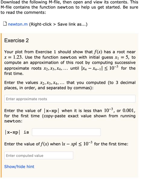 newton s method in matlab during this module we are going to use newton s method to compute