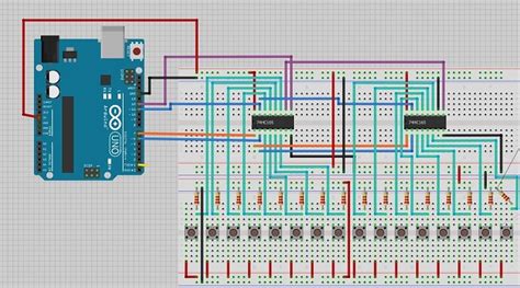interfacing of arduino with 74hc595 74hc165 the engineering